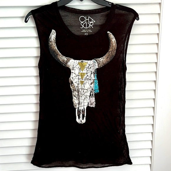 Chaser | Tops | Chaser Super Lightweight Burnout Muscle Tank Cow Bull ...